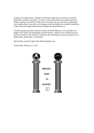 Freemasonry 190 the message and mission of masonry | PDF