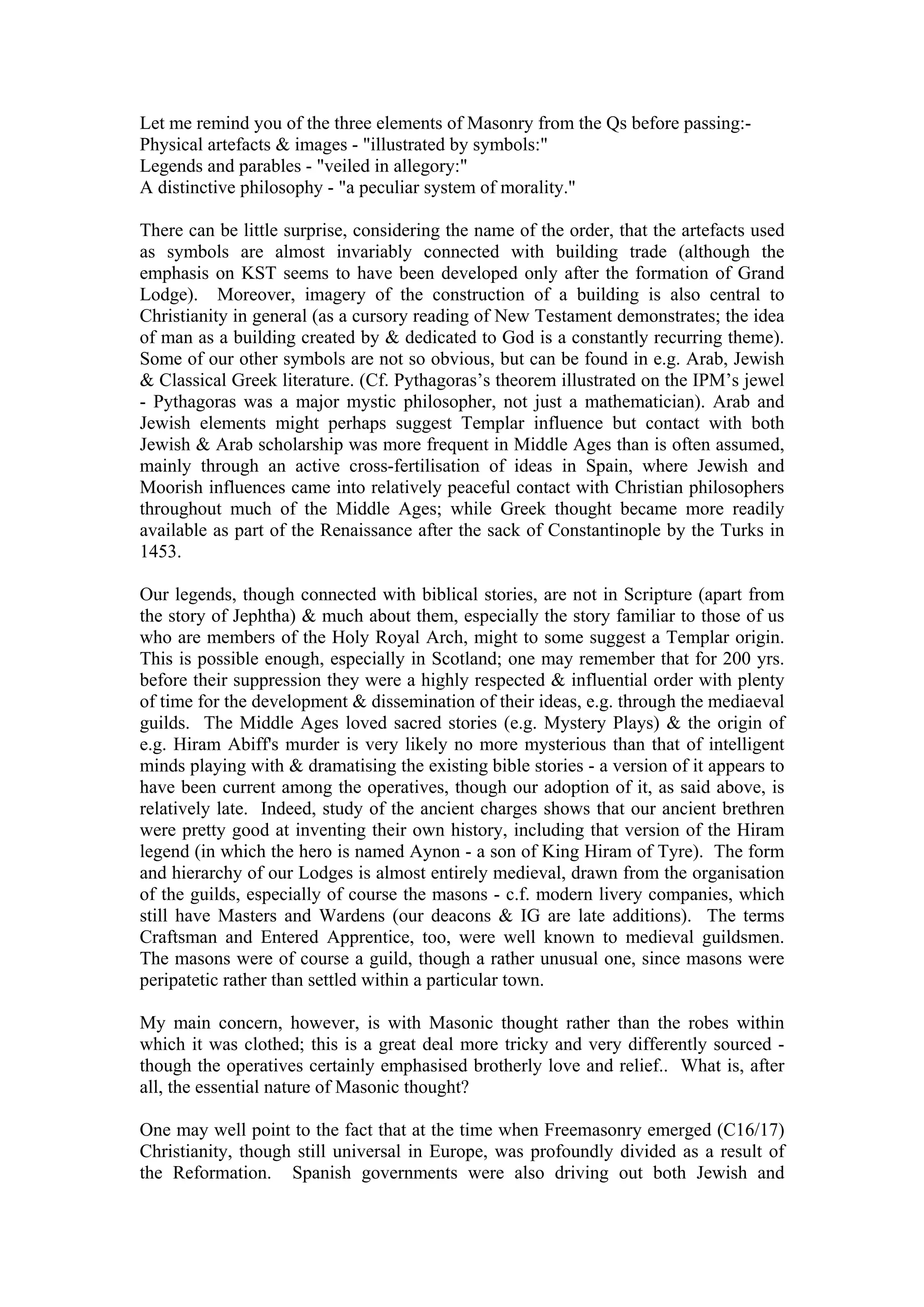 Freemasonry 195 a peculiar system of morality | PDF