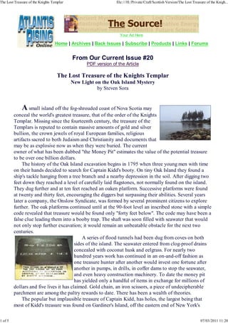 Freemasonry 201 the lost treasure of the knights templar | PDF