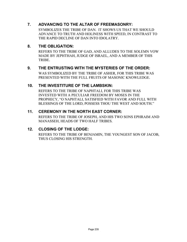 Freemasonry 207 the 12 original points of masonry | PDF