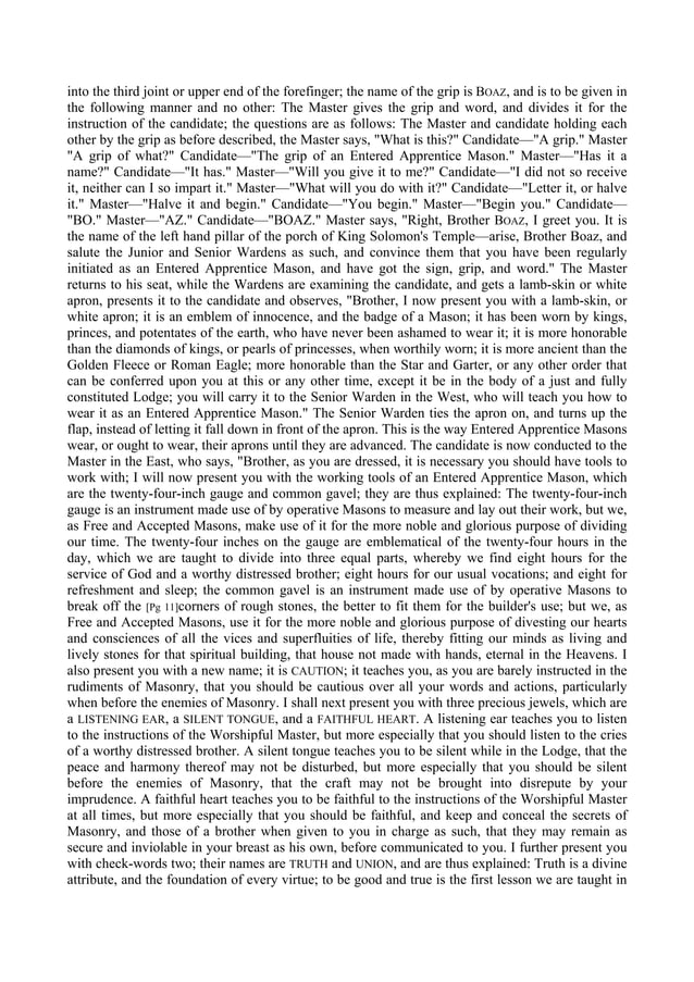 Freemasonry 249 the mysteries of freemasonry - capt. william morgan ...