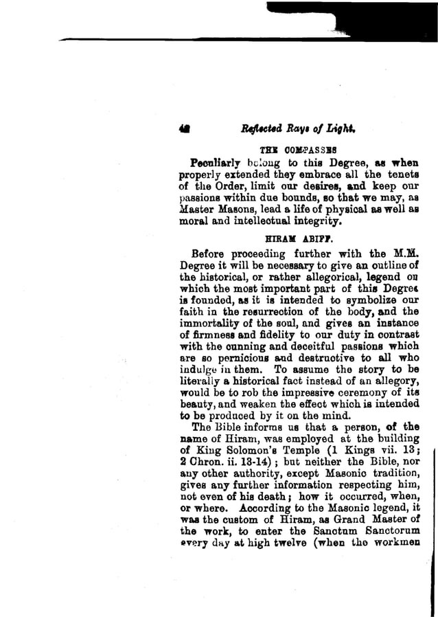 Freemasonry 251 reflected rays of light upon freemasonry | PDF