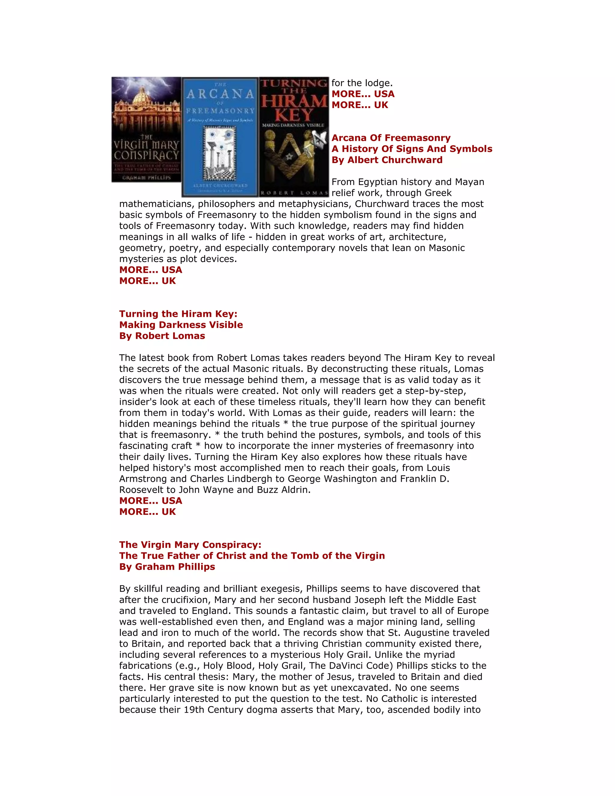 Freemasonry 252 masonic books | PDF