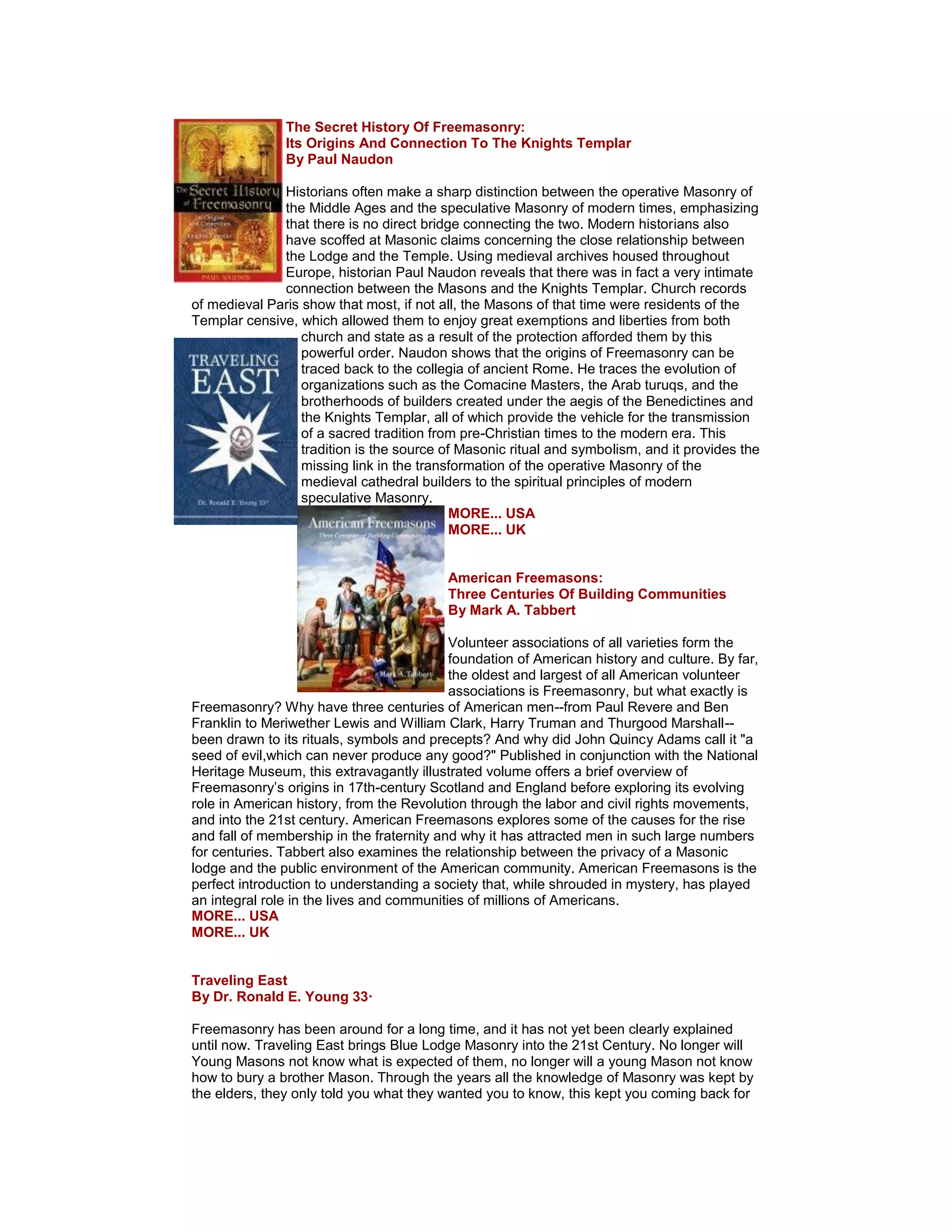 Freemasonry 252 masonic books | PDF