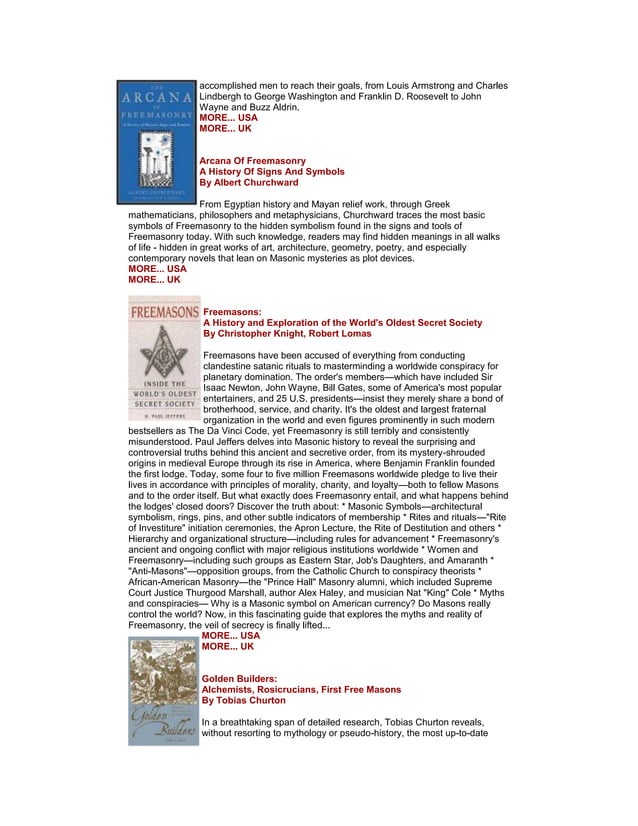 Freemasonry 252 masonic books | PDF