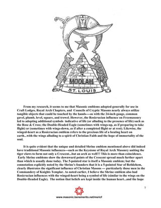 Freemasonry 256 the mystic symbolism of the shriners emblems | PDF