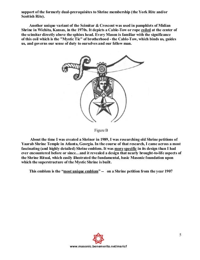 Freemasonry 256 the mystic symbolism of the shriners emblems