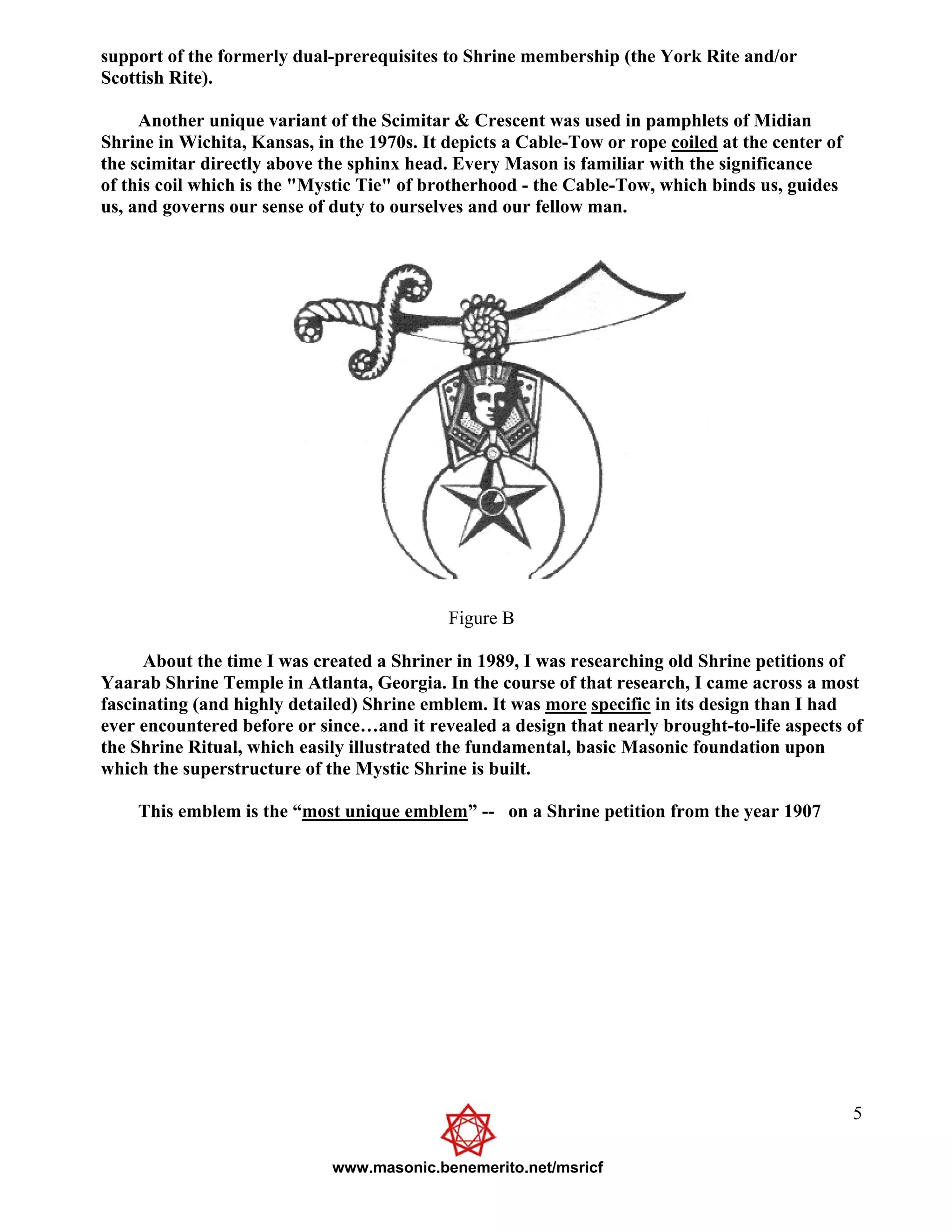 Freemasonry 256 the mystic symbolism of the shriners emblems | PDF