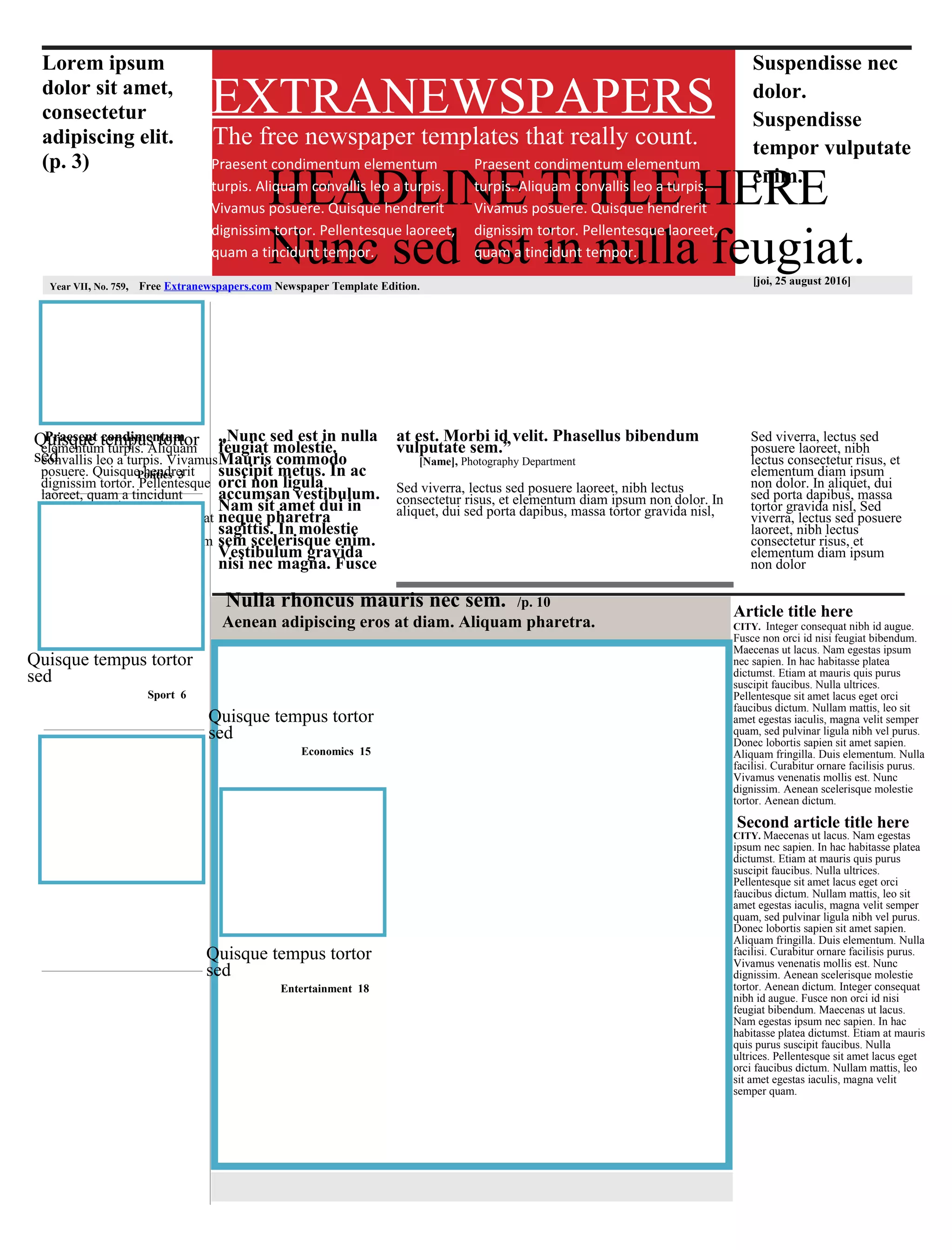 Free microsoft word template 6 extra newspapers.com (.doc) | DOC