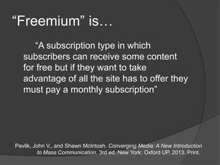 Freemium | PPTX | Shareware and Freeware | Computer Software and ...