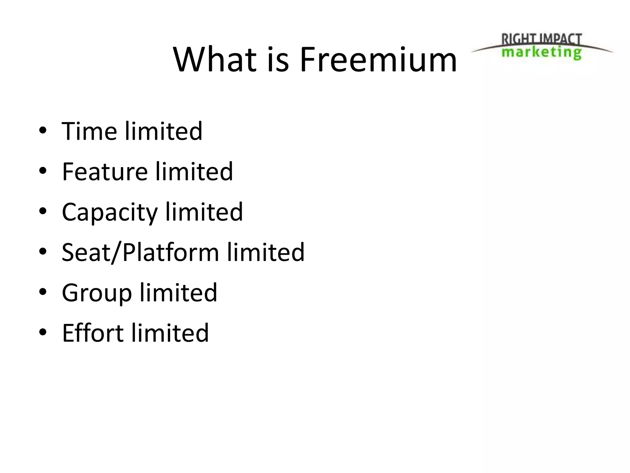 Freemium models | PPT