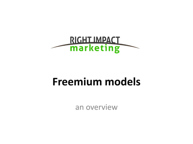 Freemium models | PPSX