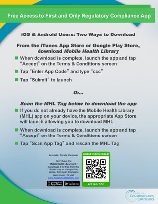 Free Mobile App: CCC Regulatory Compliance Library | PDF