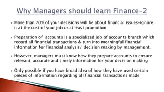 Free online Course Finance for Non finance Managers | PPTX