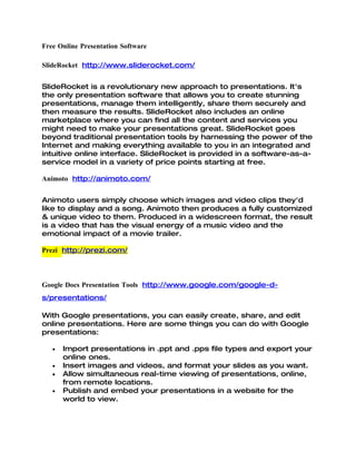 Free online presentation software | PDF