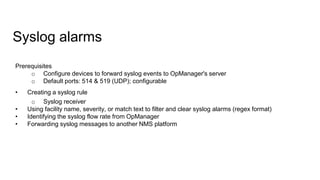 [Free OpManager training] Part 4- Network fault-management & IT automation | PPT