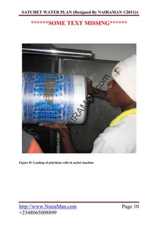 Sachet Pure Water Business plan & Feasibility Study | PDF