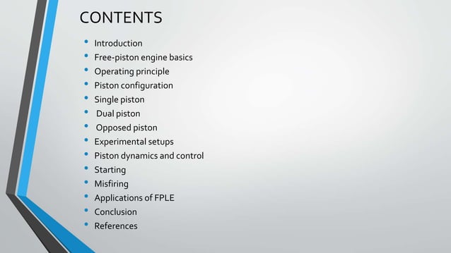 Free piston linear engine and its control systems | PPTX