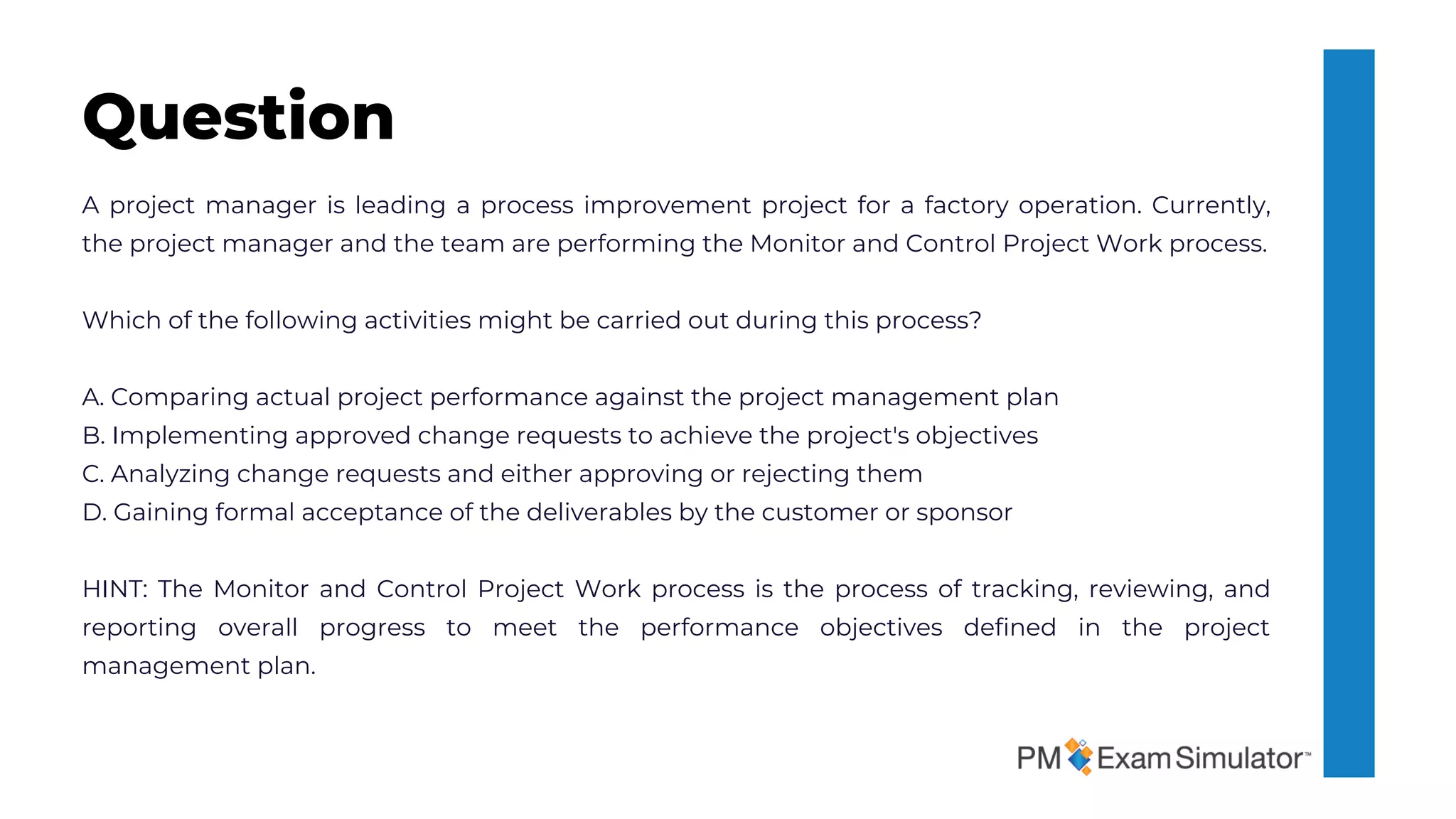 Free PMP Sample Q & A | PPT