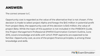 Free pmp exam sample question | PDF