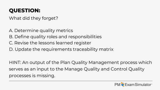Free PMP® Exam Sample Question | PPT