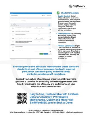 ShiftWorx MES SaaS - Standardized Work Instructions Software Solution Brochure - FreePoint ...