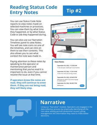 Whitepaper - FreePoint Technologies Tips for Using Downtime Codes and ...