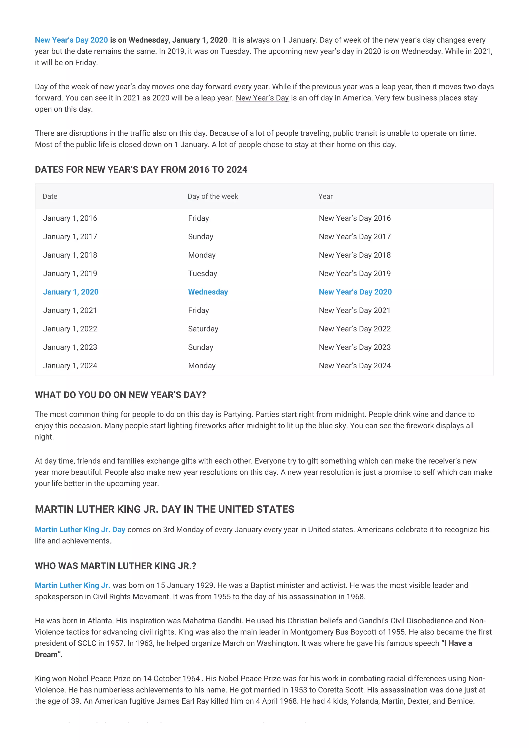 Free Printable January 2020 Calendar - Wiki Calendar Com | PDF