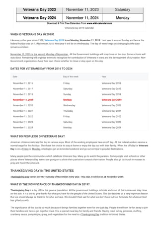 Free Printable November 2019 Calendar - Wiki Calendar | PDF
