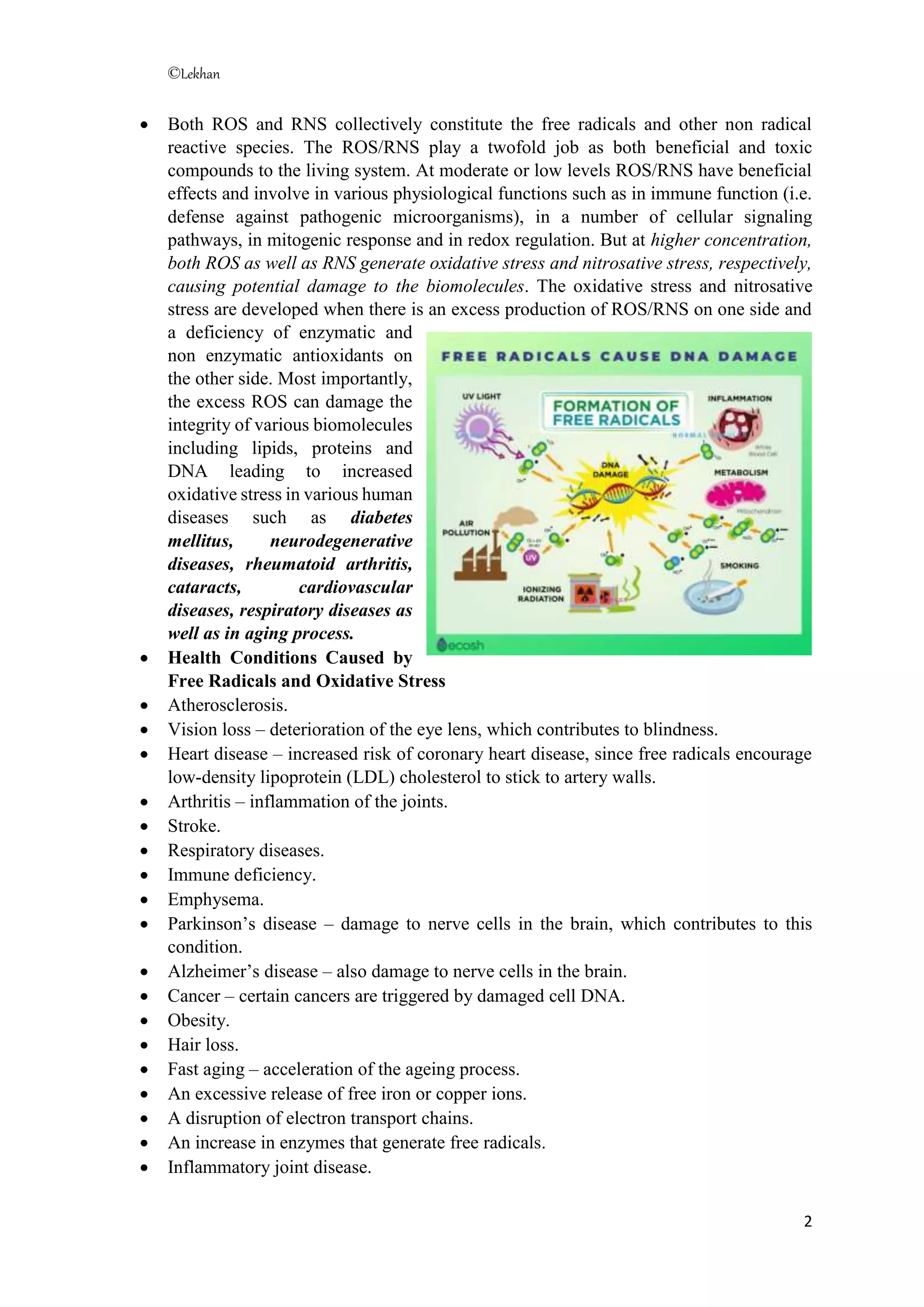 Free radicals | DOCX