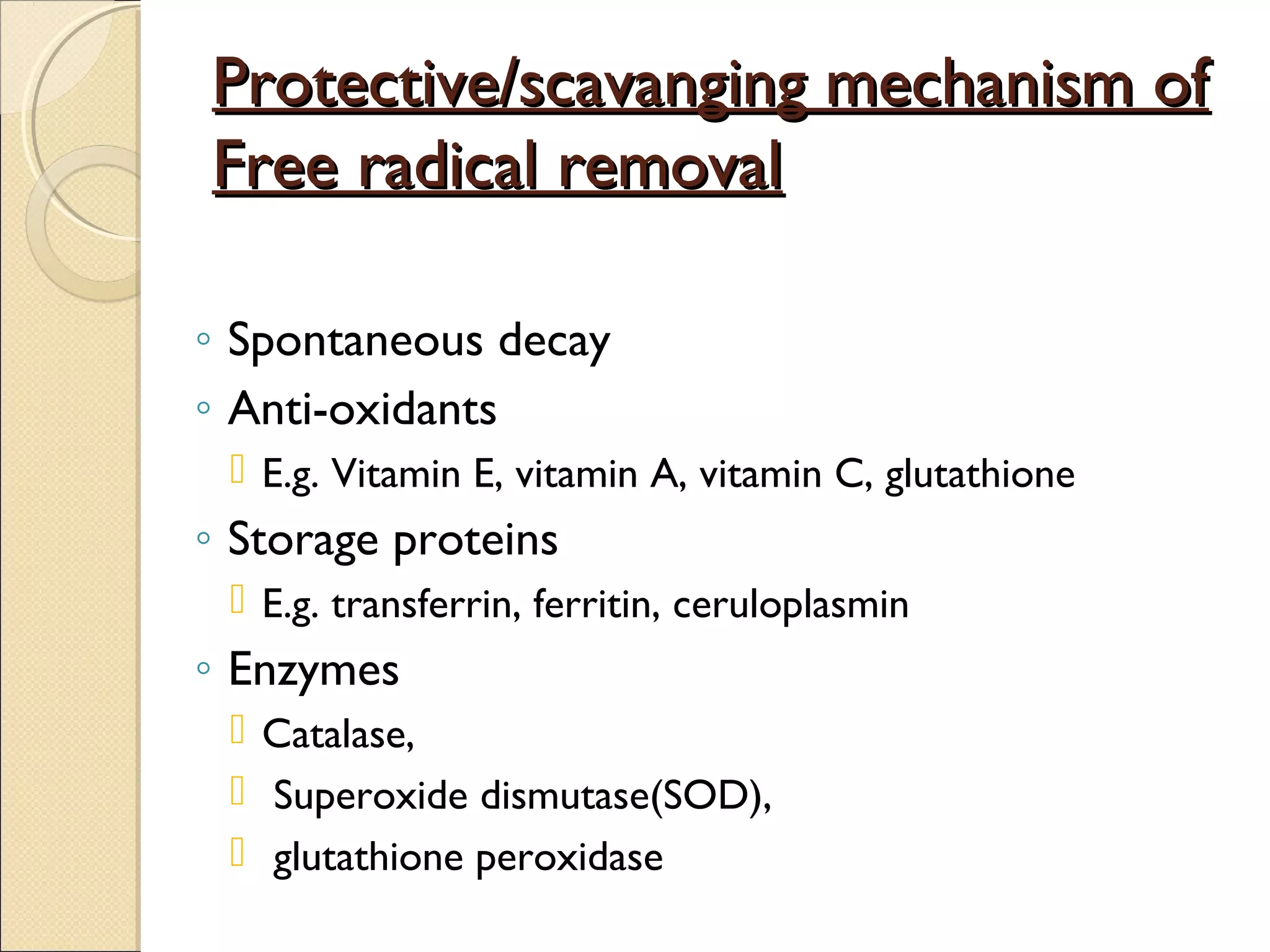 Free radical induced injury | PPT