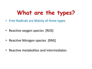 Free radical and antioxidants | PPTX