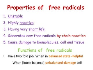 Free Radical Balance