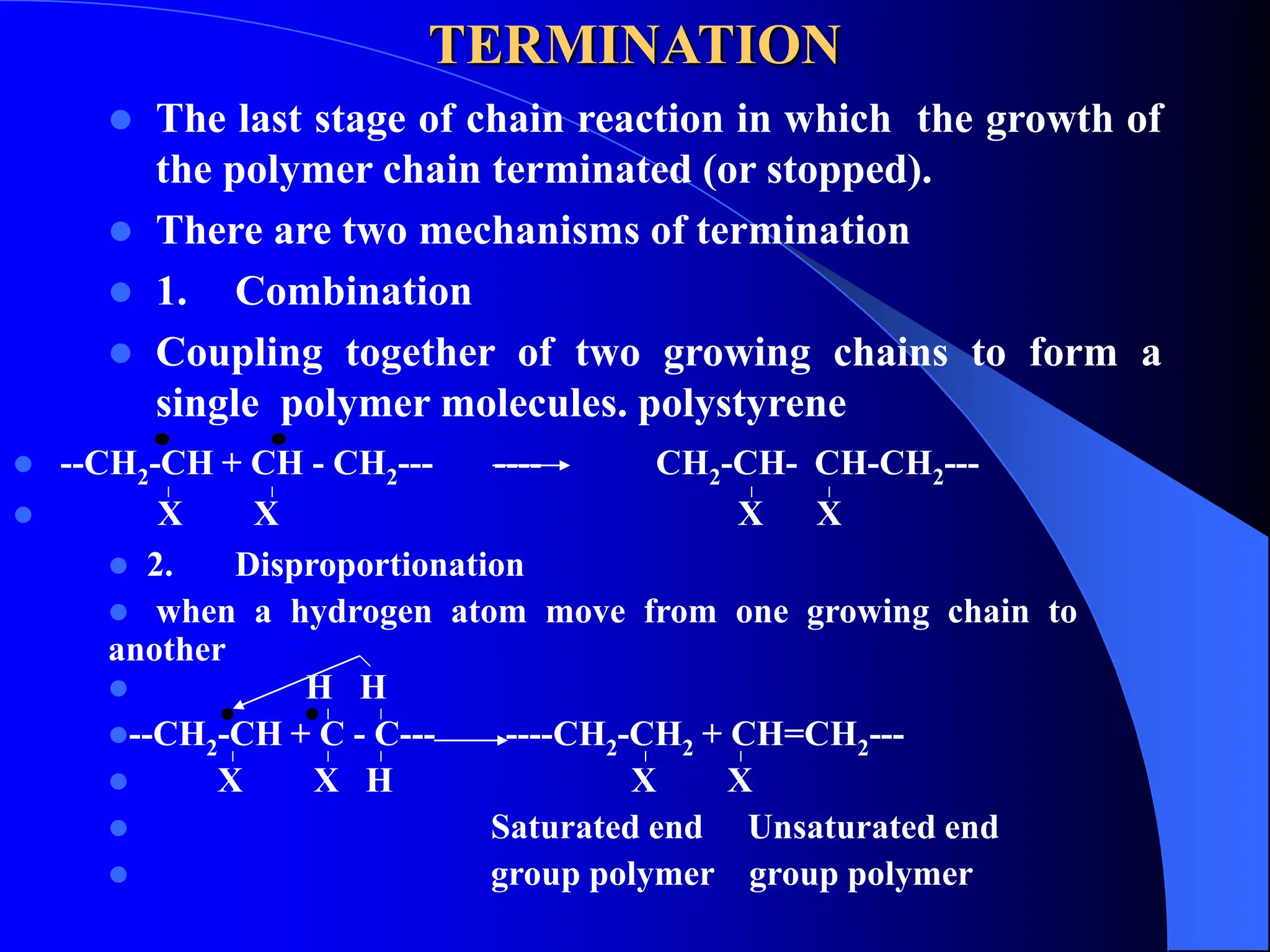 Free radical chain polymerization mechanism .ppt