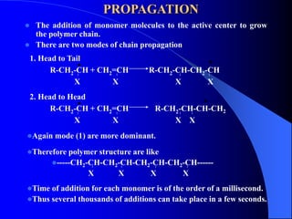 Free radical chain polymerization mechanism .ppt