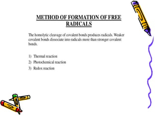 Free radical chapter | PPTX