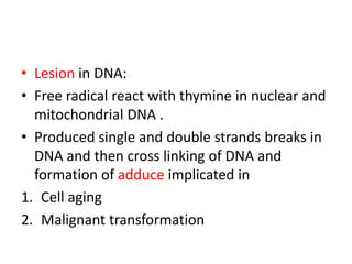 Free Radical Injury from ROBIN ( prof dr naseer lecture) | PPTX