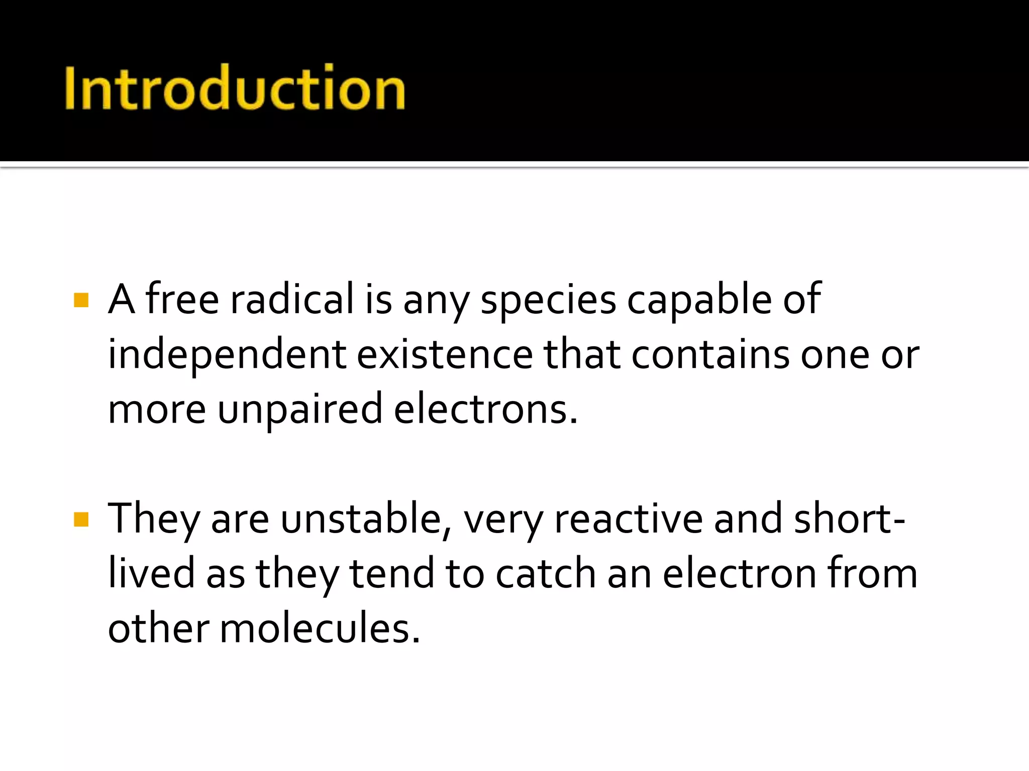 Free radicals | PPTX