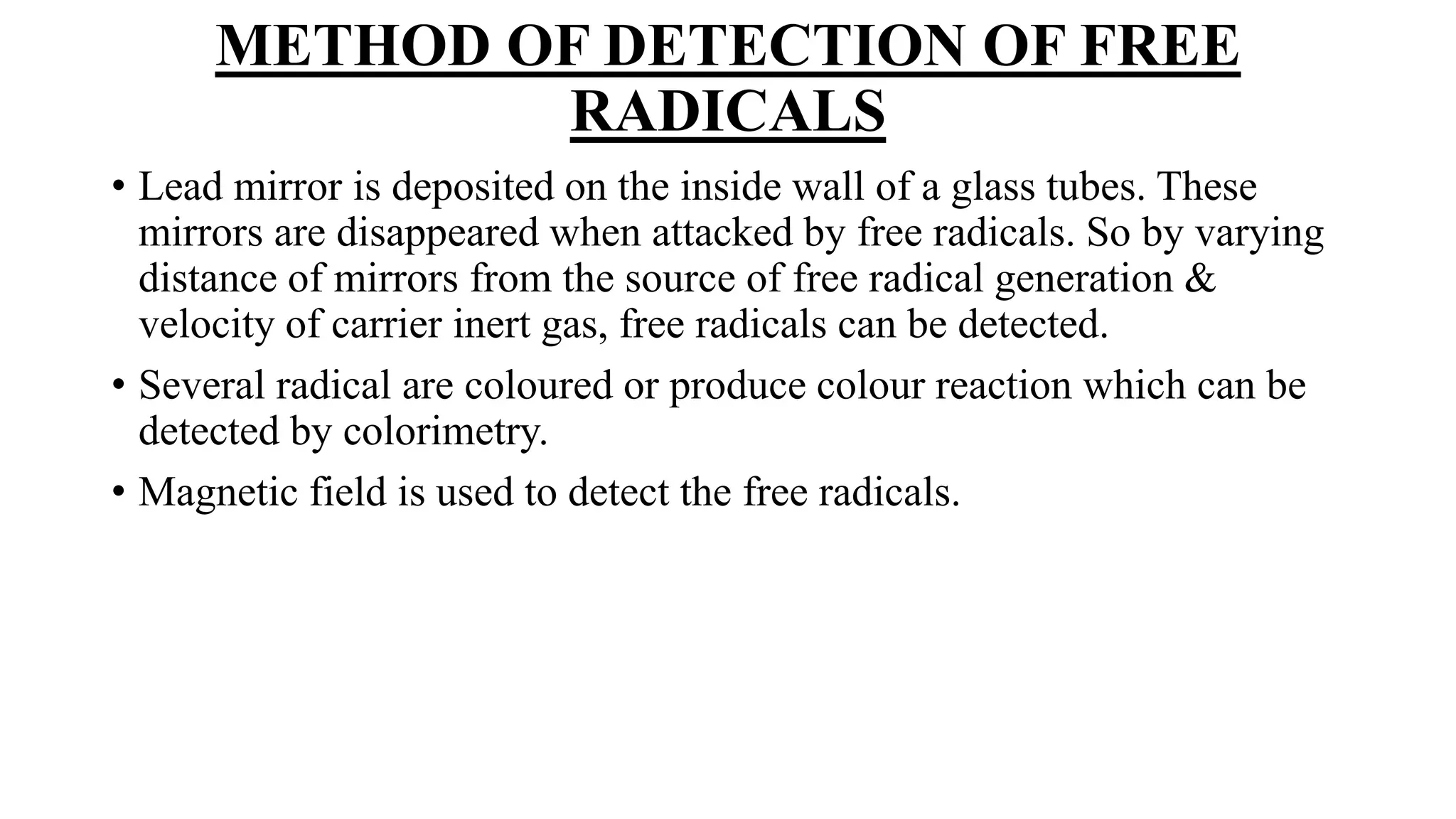 Free radicals | PPTX