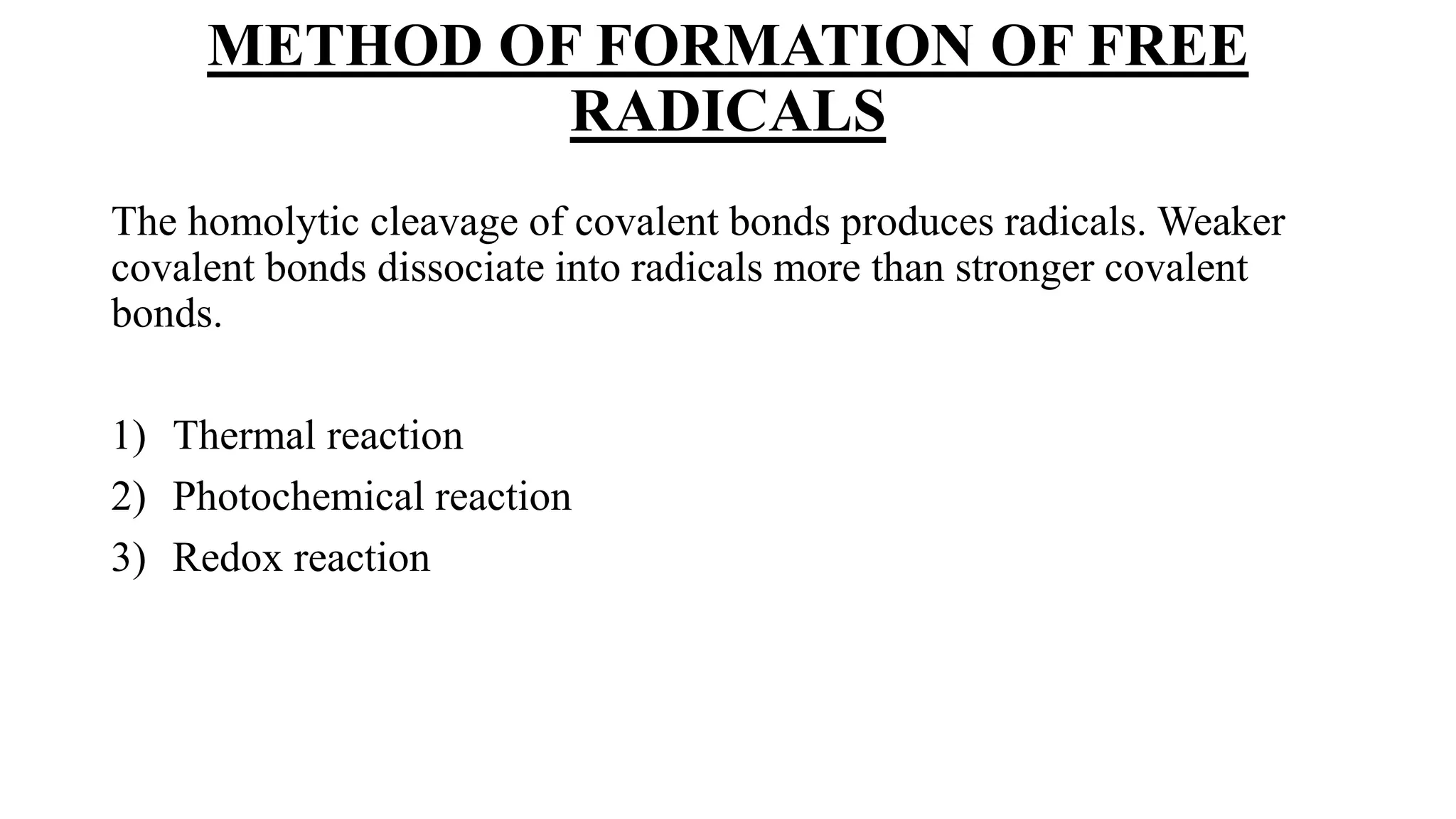 Free radicals | PPTX