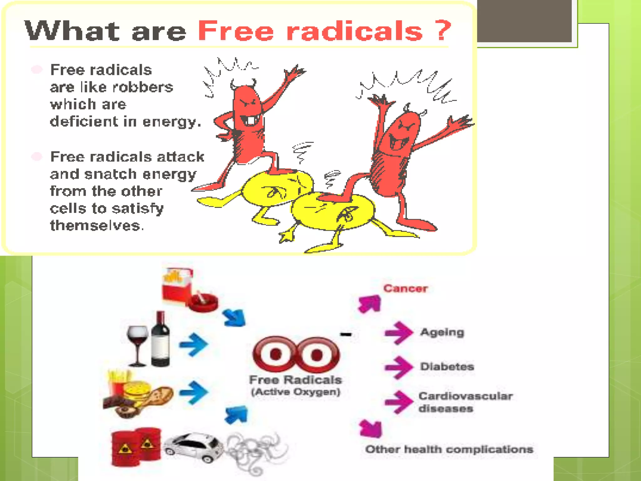 Free radicals in Cancer | PPTX