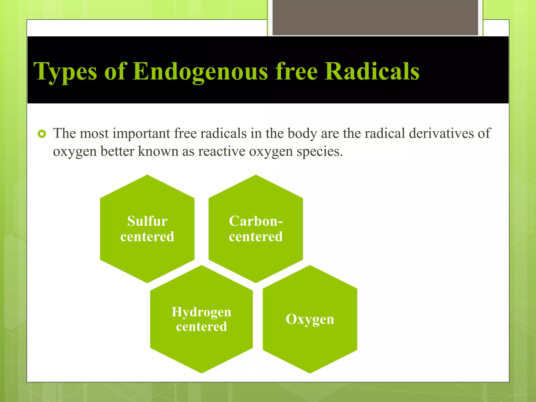 Free radicals in Cancer | PPTX