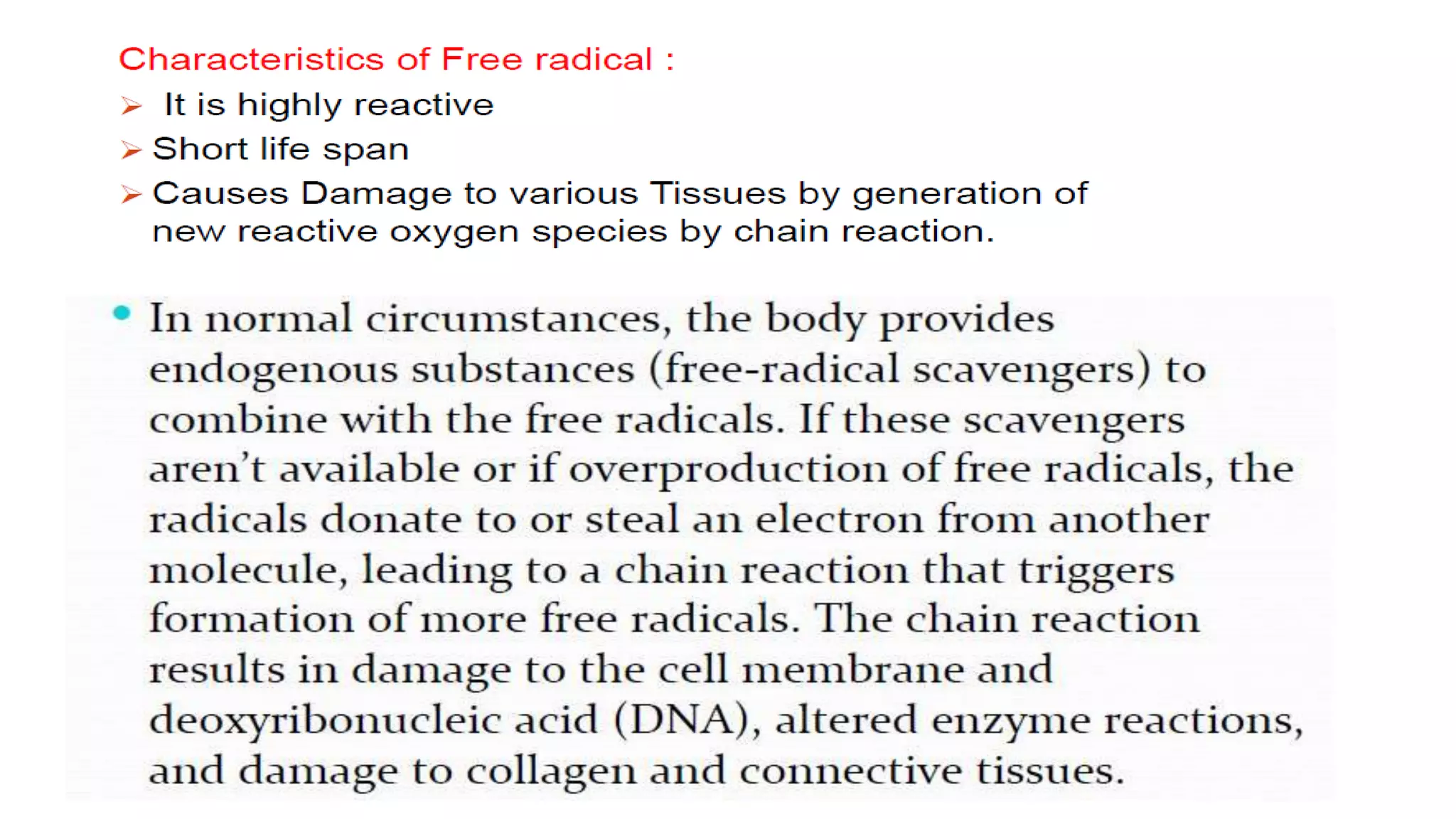 Free radicals | PPTX