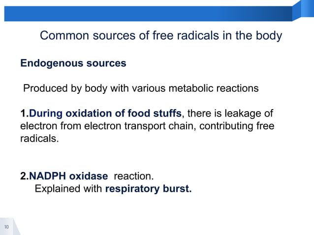 free radicals and antioxidants.pptx | Chemistry | Science