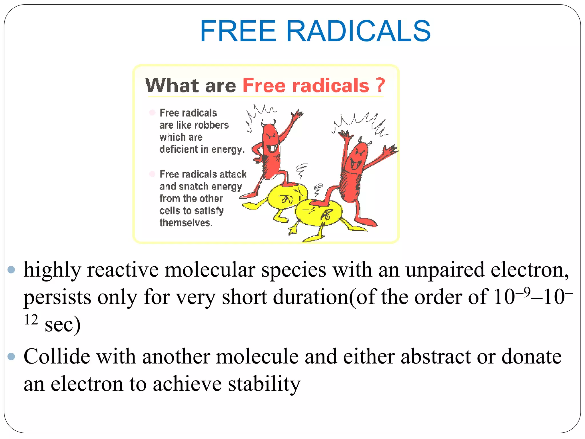 Free radicals and reactive oxygen species | PPTX