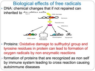 Free radicals and reactive oxygen species | PPTX