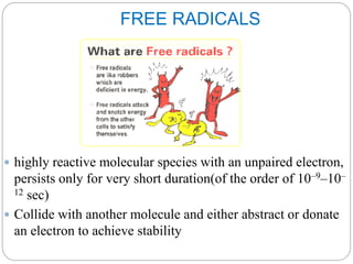 Free radicals and reactive oxygen species | PPTX