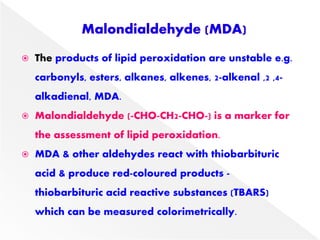 FREE RADICALS & ANTIOXIDANTS | PPTX