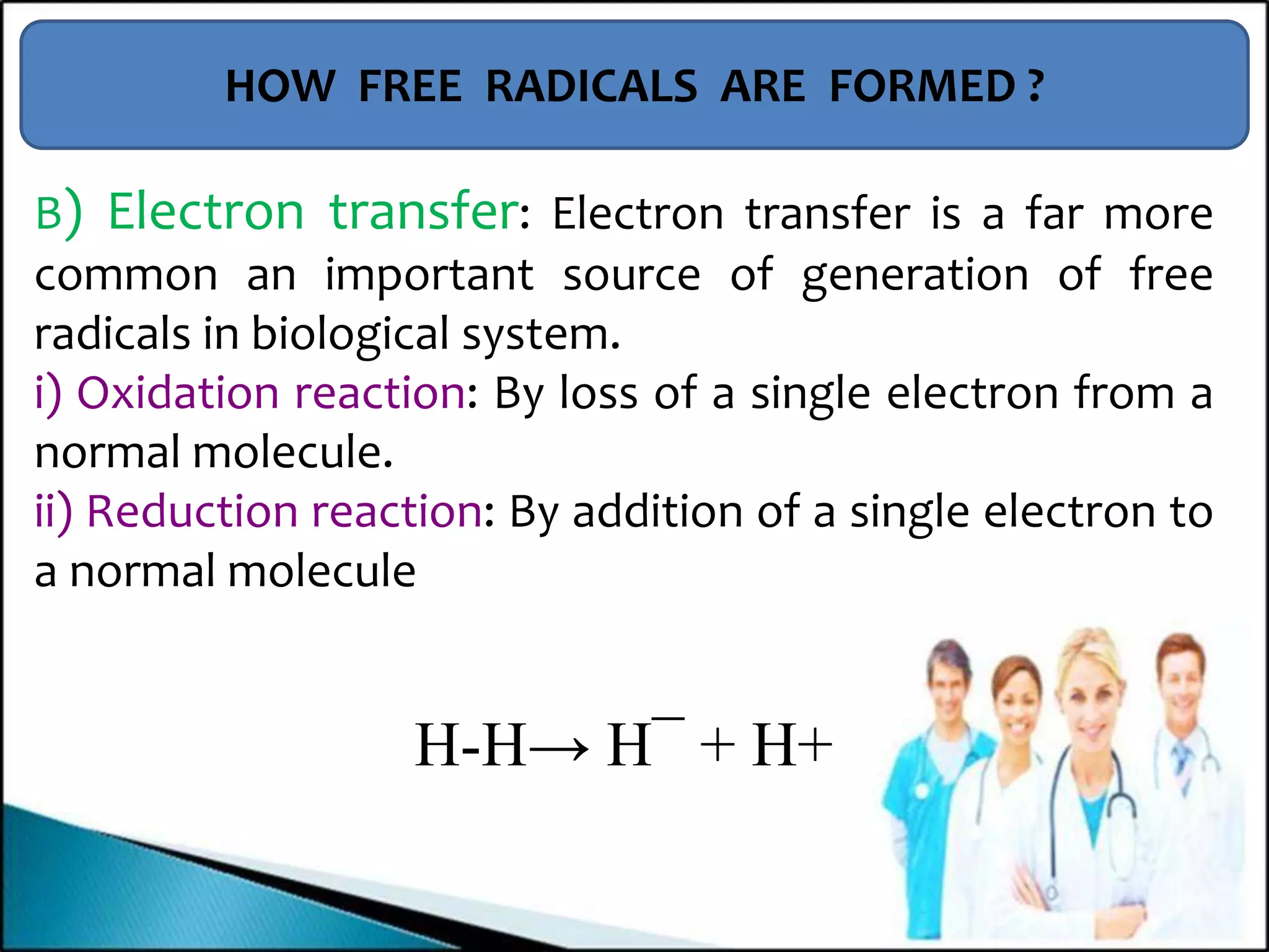 Free radicals in human diseases and the role | PPTX