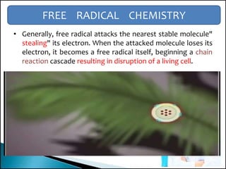 Free radicals in human diseases and the role | PPTX